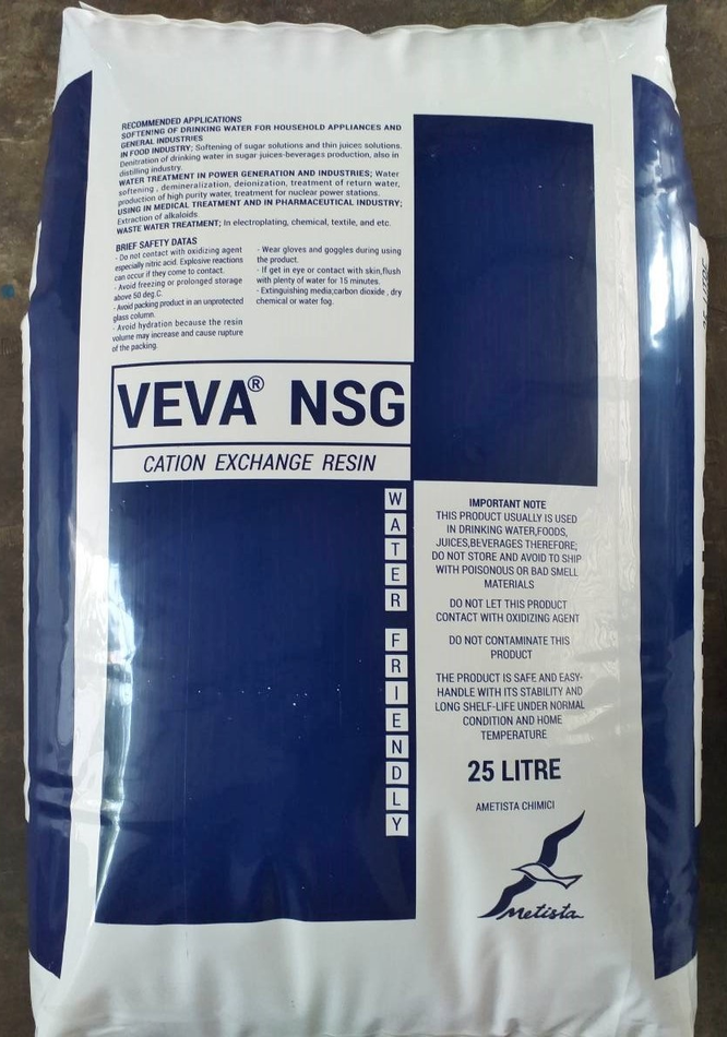 สารกรองแคทไอออนเรซิ่น Cation Resin VEVA® NSG บรรจุ 25 ลิตร - Parwel ...